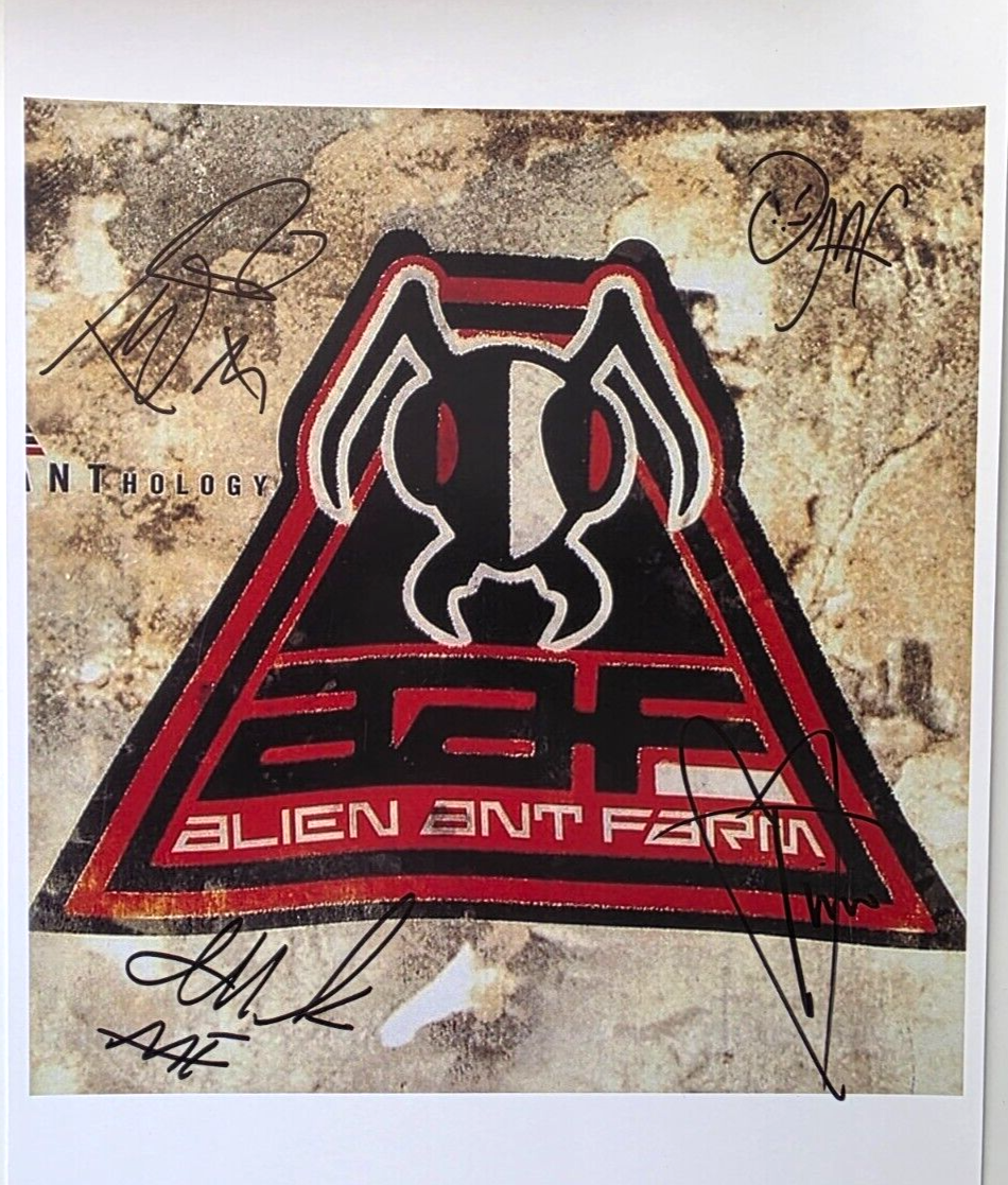 Alien Ant Farm Hand Signed Mounted Autograph A4 – Mostly Music Store