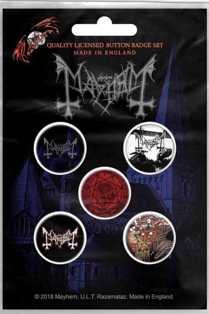 Mayhem – Button Badge Pack: De Mysteriis Dom Sathanas x 5 Badges ...