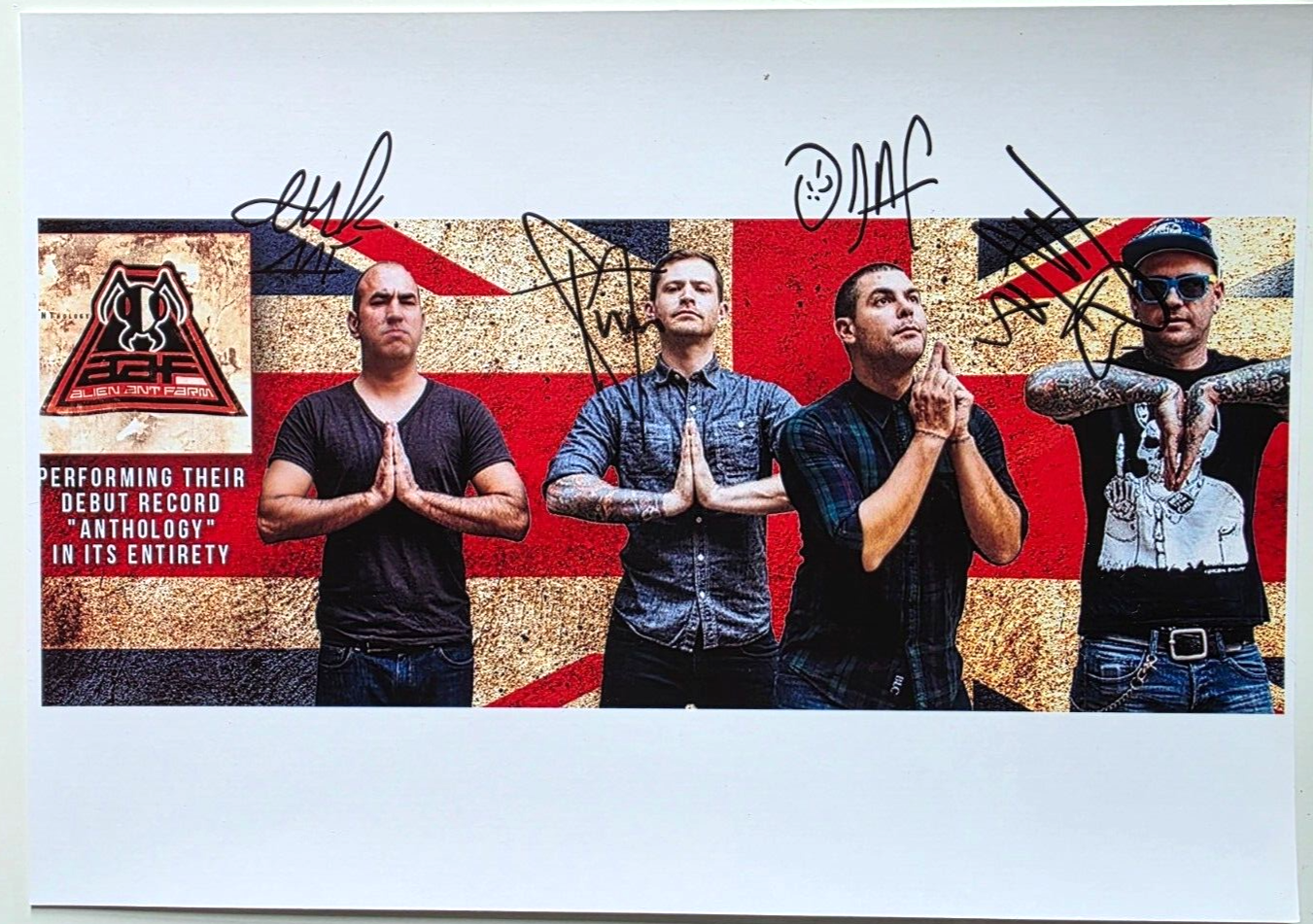 Alien Ant Farm Hand Signed Autograph Presentation A4 – Mostly Music Store